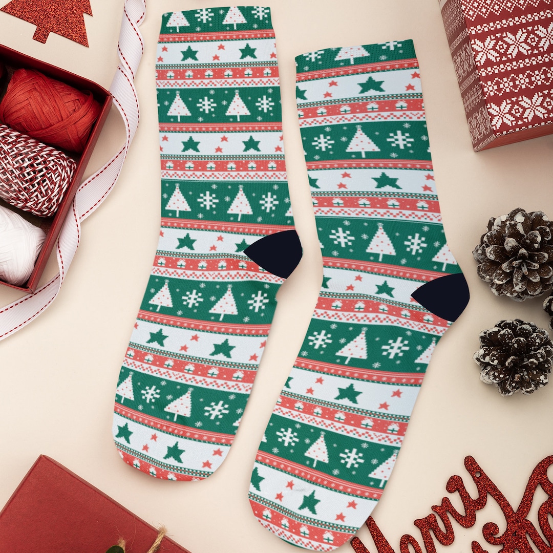 Funny Novelty Unisex Christmas Socks Gifts for Men Women Girls Boys ...