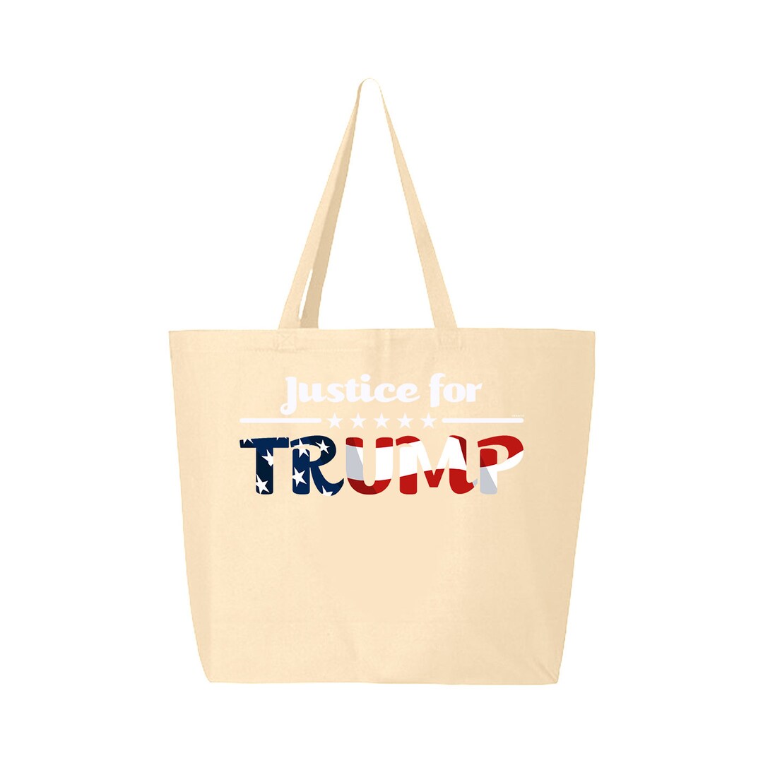 Justice for Tramp Flag 2024 Canvas Tote Bag A Spacious Shopping and ...
