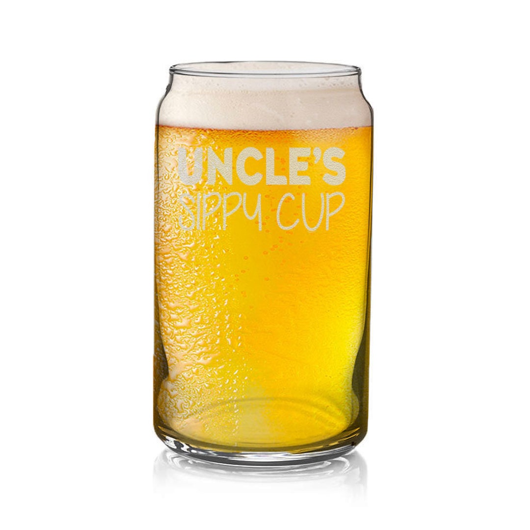Veracco Uncle's Sippy Beer Can Glass Funny Birthday Fathers Day Gifts ...