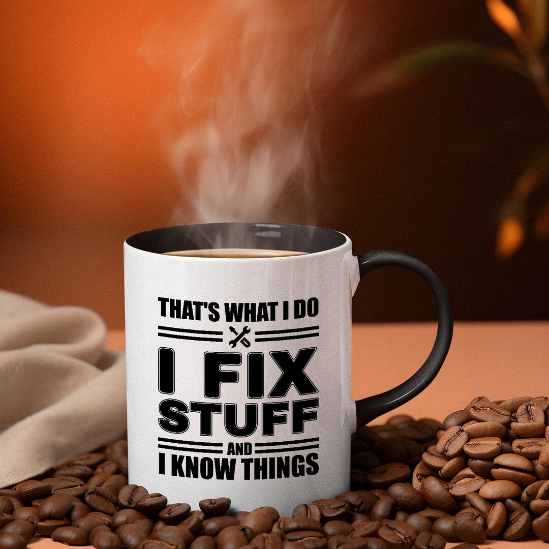 I Fix Stuff Mug: Mechanic, Dad, Handyman Gift - Etsy