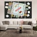 Monopoly Wall Art, Game Room Decor, Monopoly Canvas, Office Wall Decor ...