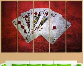 Poker wall art | Etsy
