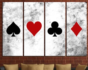 Poker wall art | Etsy