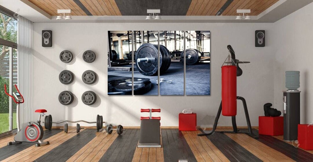 Gym Wall Art Canvas Set. Motivation Poster. Home Gym Wall Decor ...