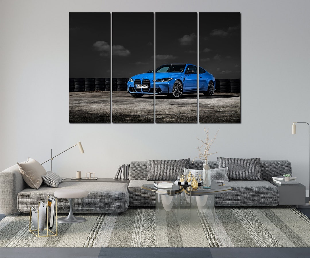 Canvas Set of BMW M4 G82 GT4 Framed Art Prints, Enhance Your Space ...