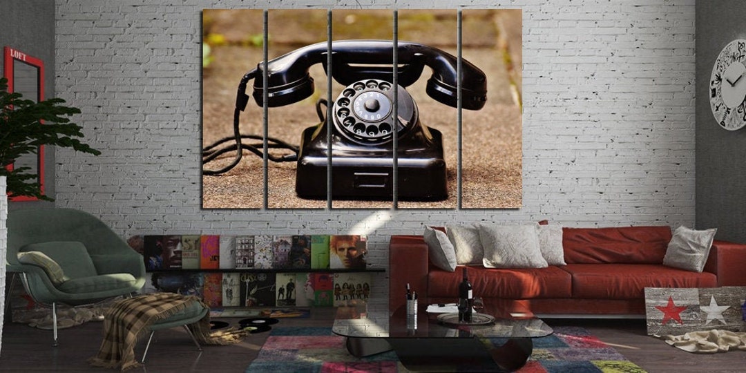 Vintage Wall Art, Telephone Wall Art, Office Wall Decor, Vintage Photo ...