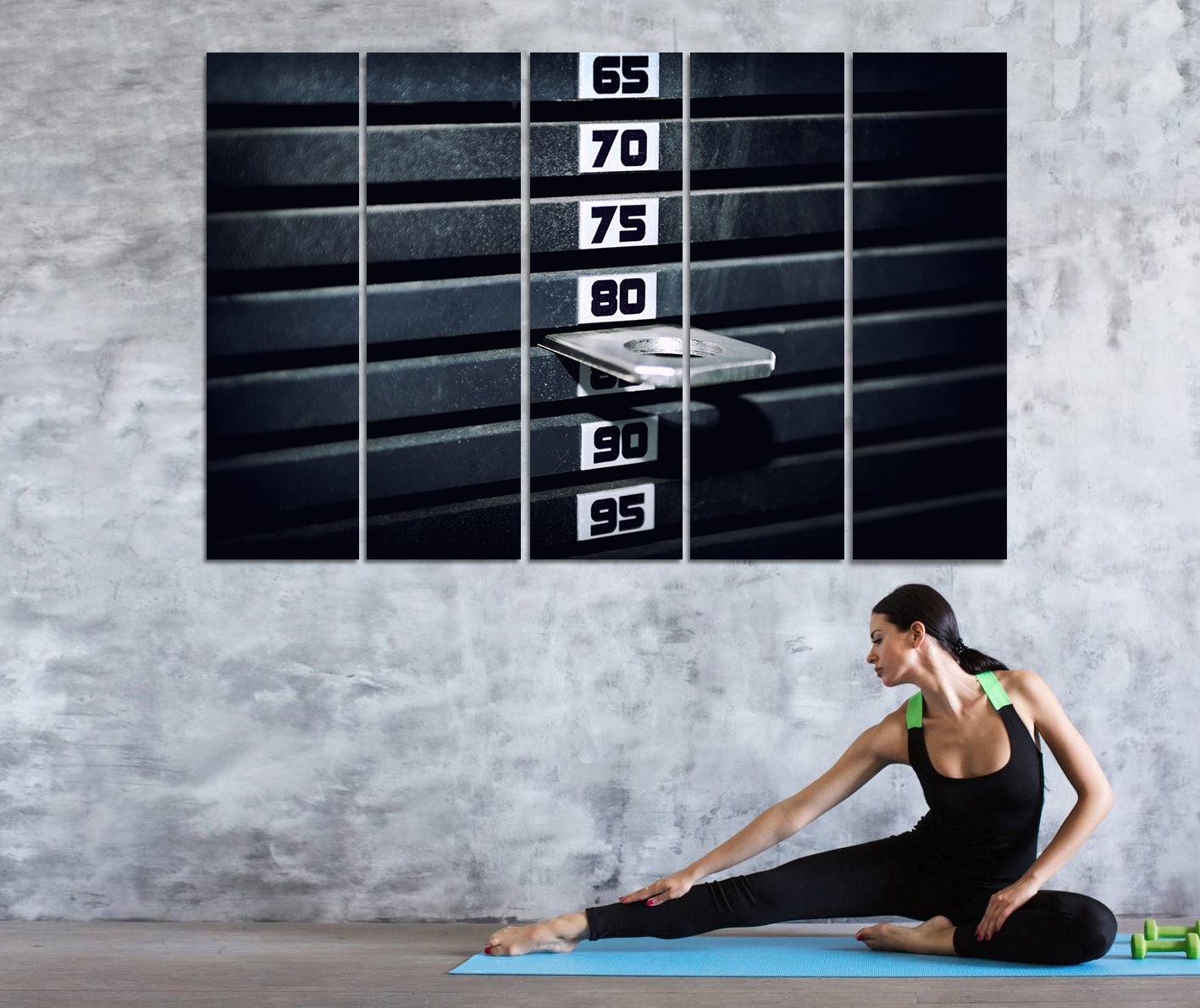 Gym Wall Art Canvas Set. Motivation Print. Crossfit Studio | Etsy