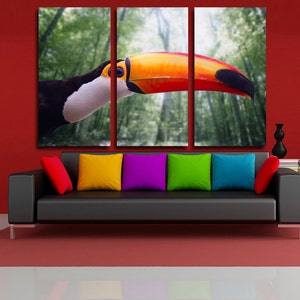 Toucan Wall Art Canvas Set for Wall Decoration. Colorful Print on ...