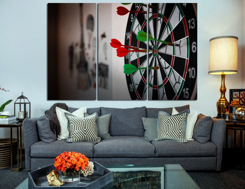 Darts Poster on Canvas for Wall Decor, Darts Wall Art, Game Room ...