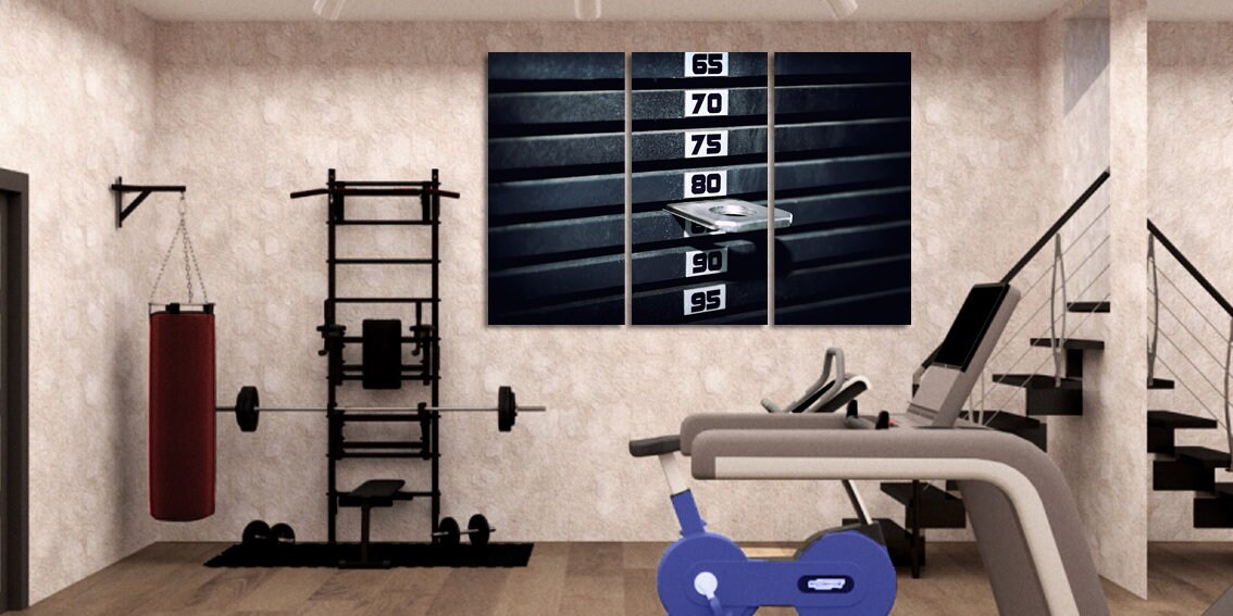 Gym Wall Art Canvas Set. Motivation Print. Crossfit Studio | Etsy