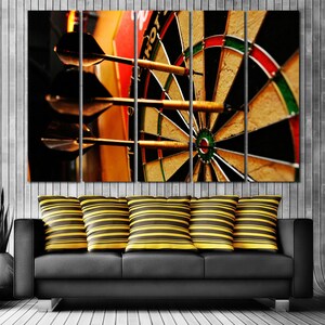 Darts Poster on Canvas for Wall Decor, Darts Wall Art, Game Room ...