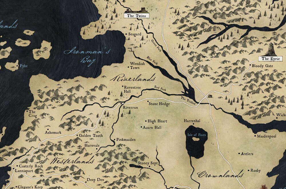 GOT Map Canvas Set for Wall Decor. Living Room Office | Etsy