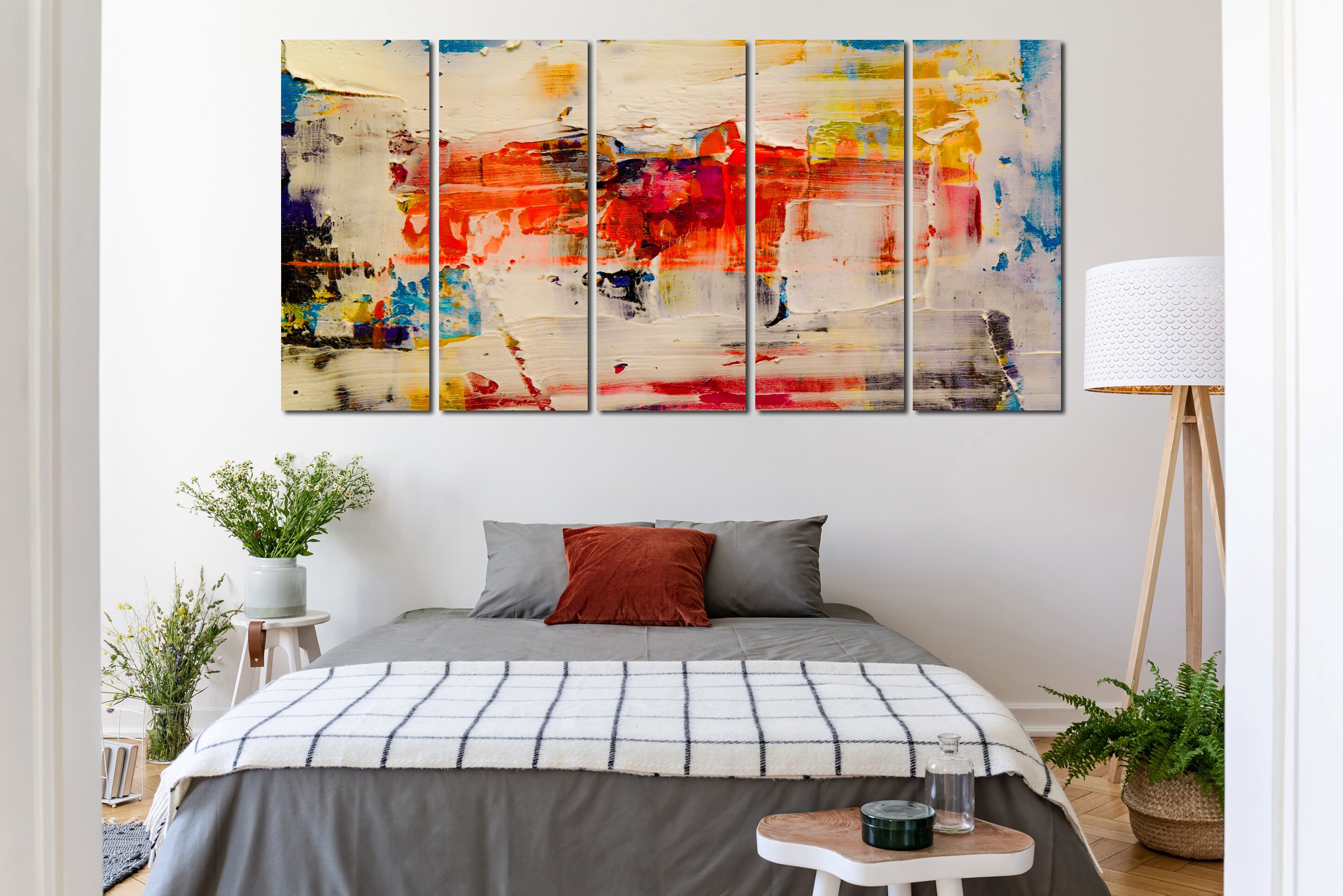 Contemporary Abstract Wall Art Colorful Canvas Print | Etsy