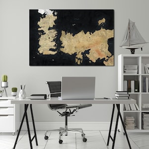 GOT Map Canvas Set for Wall Decor. Living Room, Office Decoration ...