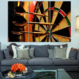 Darts Poster on Canvas for Wall Decor, Darts Wall Art, Game Room ...