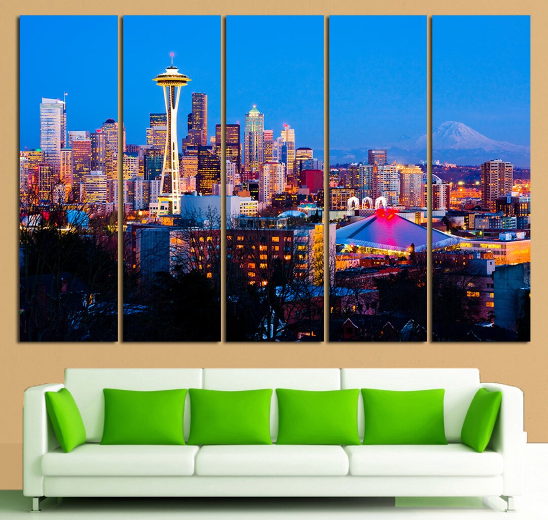 Seattle Seattle Wall Art Seattle Wall Decor Seattle Skyline Seattle ...