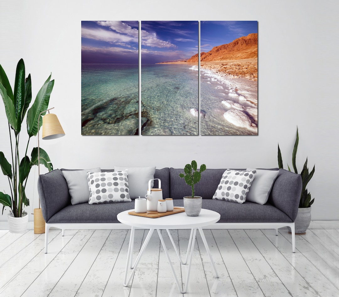 Dead Sea Wall Art Canvas Set. Beach Poster. Dead Sea Wall Decor. Beach ...
