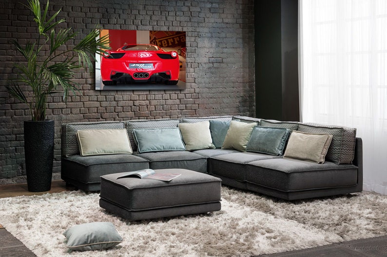 Ferrari wall art Living room decor Ferrari 458 photo | Etsy