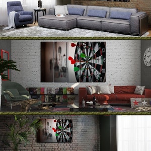 Darts Poster on Canvas for Wall Decor, Darts Wall Art, Game Room ...