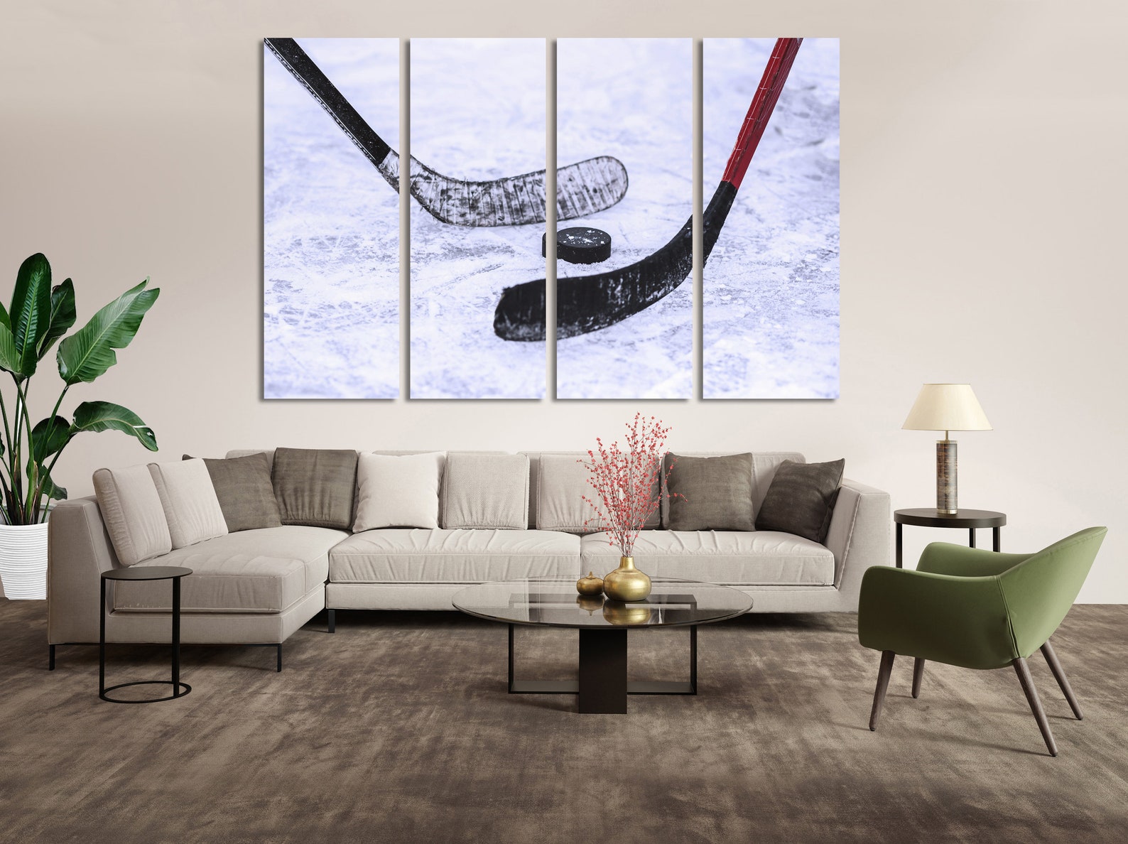 Hockey Wall Art Canvas Set Game Room Decor Hockey Poster - Etsy