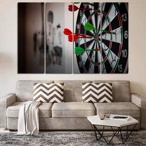 Darts Poster on Canvas for Wall Decor, Darts Wall Art, Game Room ...