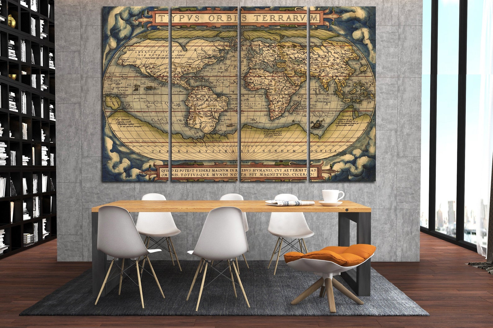Vintage world map wall art canvas set. Antique world map wall | Etsy