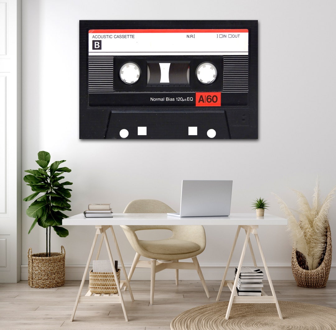 Cool Vintage Cassette Tape Wall Art Canvas Set Minimalist Artwork ...