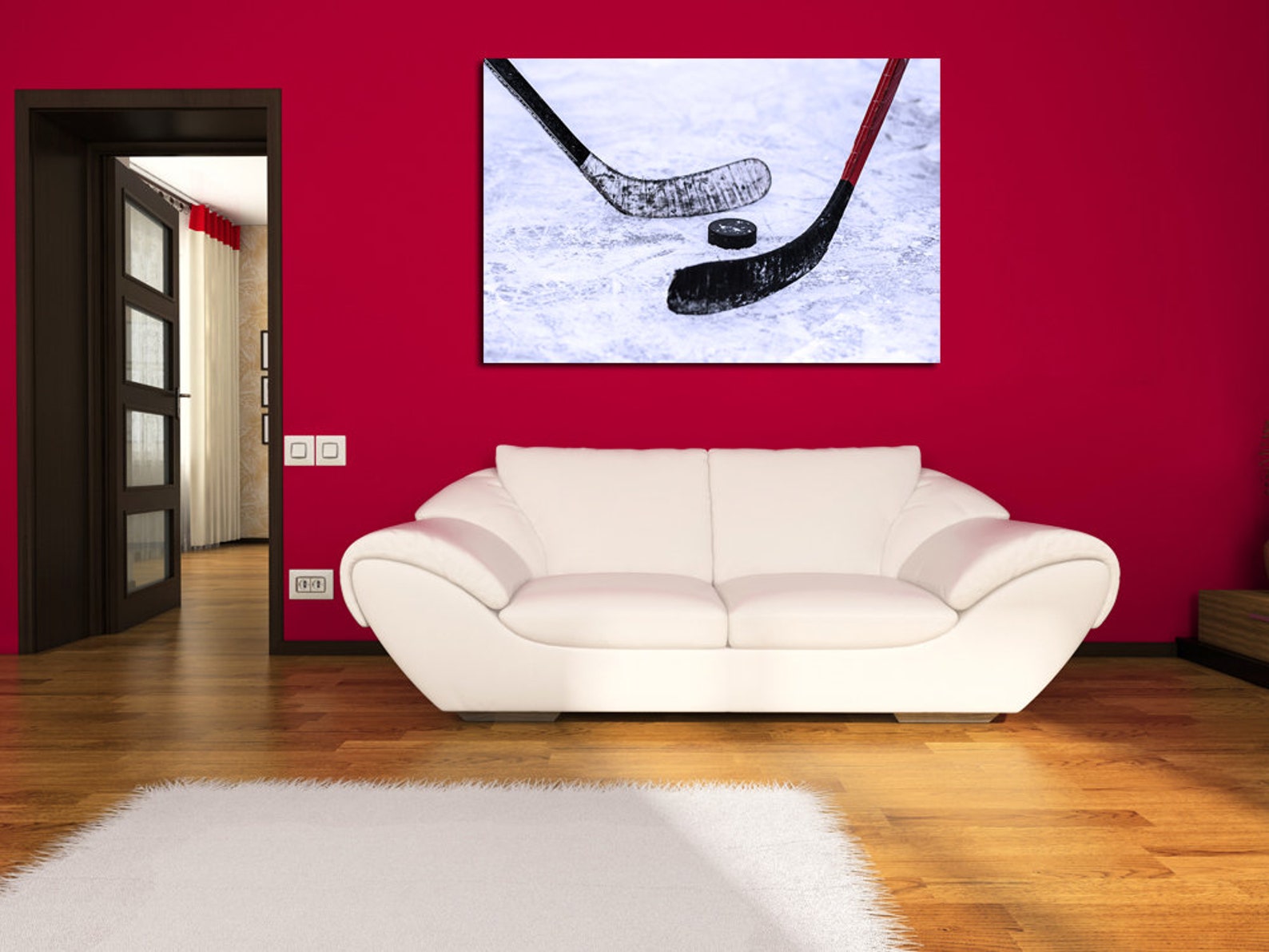 Hockey Wall Art Canvas Set Game Room Decor Hockey Poster - Etsy