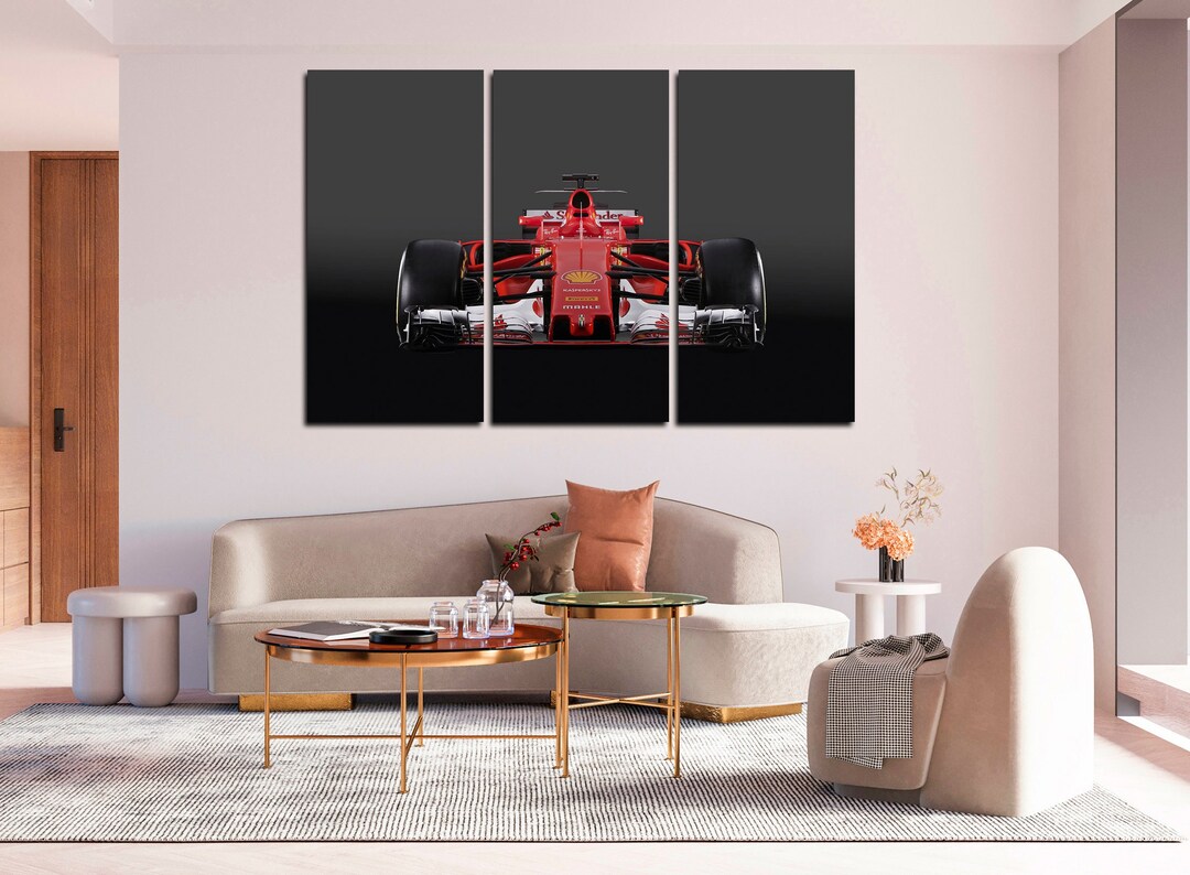Ferrari F1 Race Car Printed on Canvas for Wall Decoration Formula1 ...