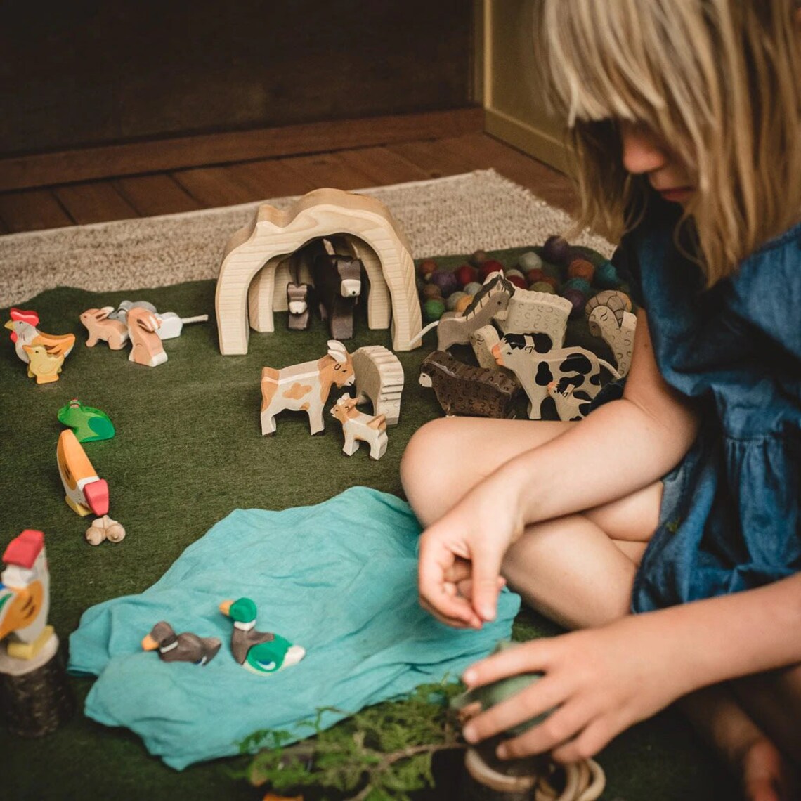 NIC Toys Glueckskaefer Grotto Set Natural - Etsy