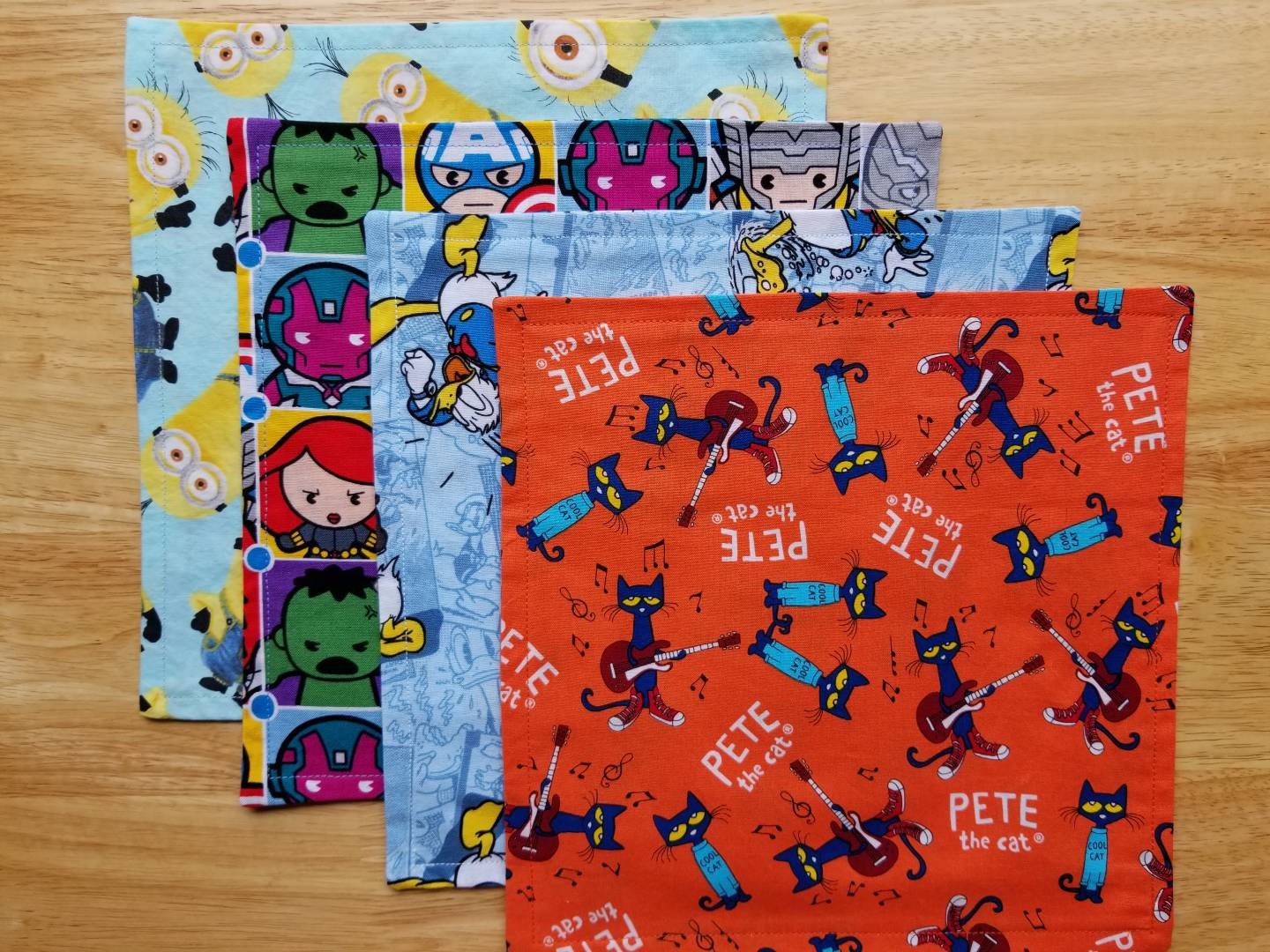 Cartoon Napkins / Fun Napkins / Lunchbox Napkins / Napkins for | Etsy