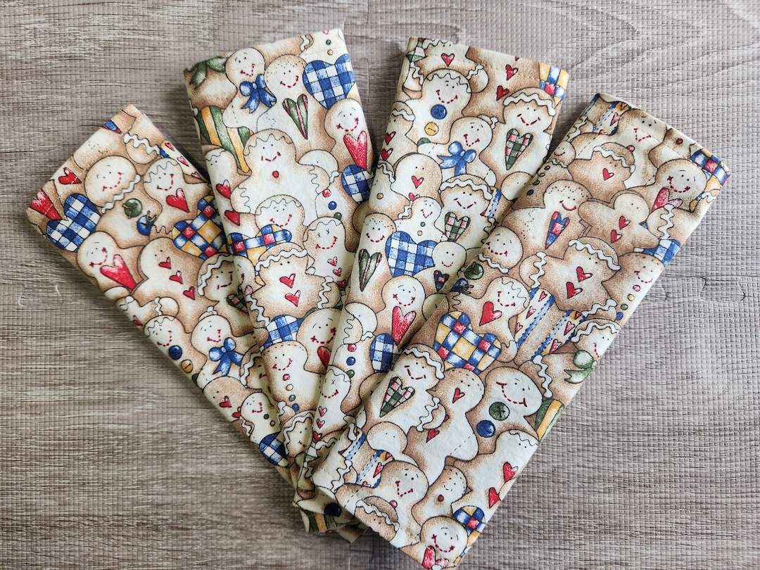 Gingerbread Man Cloth Napkins for Children Set of 4 Cotton - Etsy