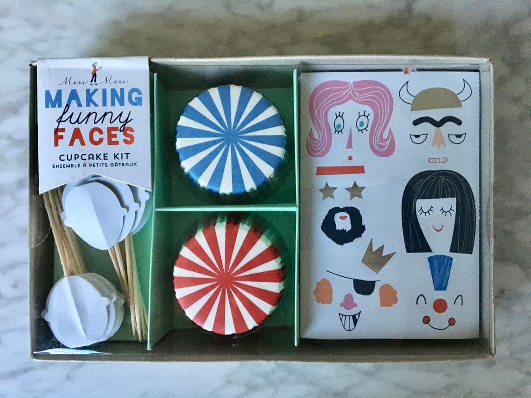 Meri Meri Cupcake Kit ( Making Funny Faces) - Etsy