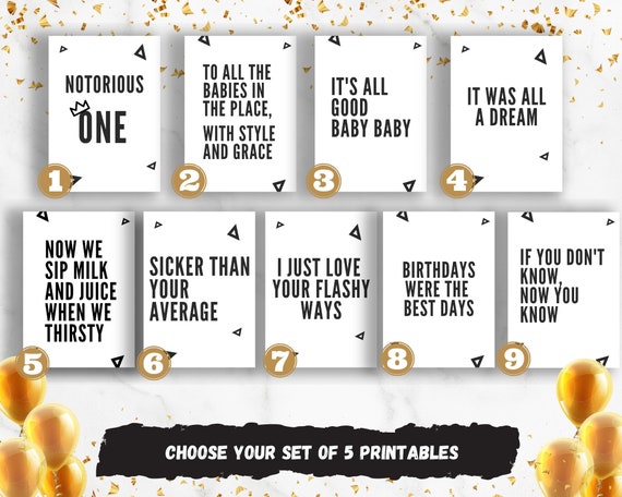 The Big One Notorious BIG Signs Set of Party Printable - Etsy