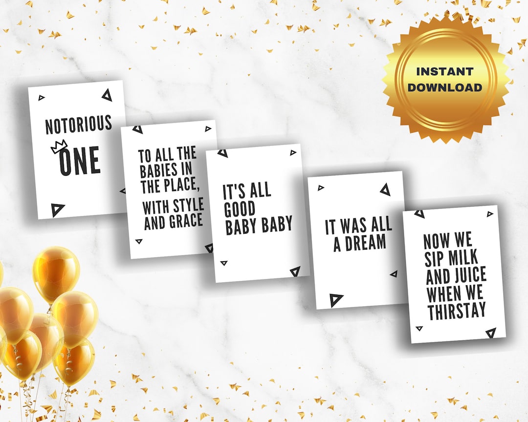 The Big One Notorious BIG Signs Instant Download Party Decorations - Etsy