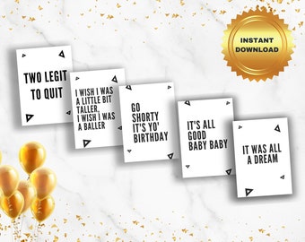 Two 2 Legit to Quit Printable Signs Set of Nine Party - Etsy