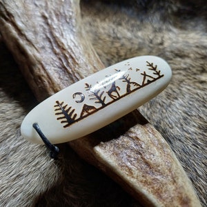 Forest Amulet, Bone Pyrography, Stone Bronze Age Cave Rock Art ...