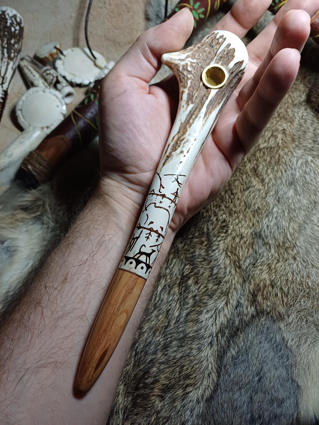 Mammoth Pipe, Deer Antler, Stone Age Paleolithic Paleolithic Neolithic ...