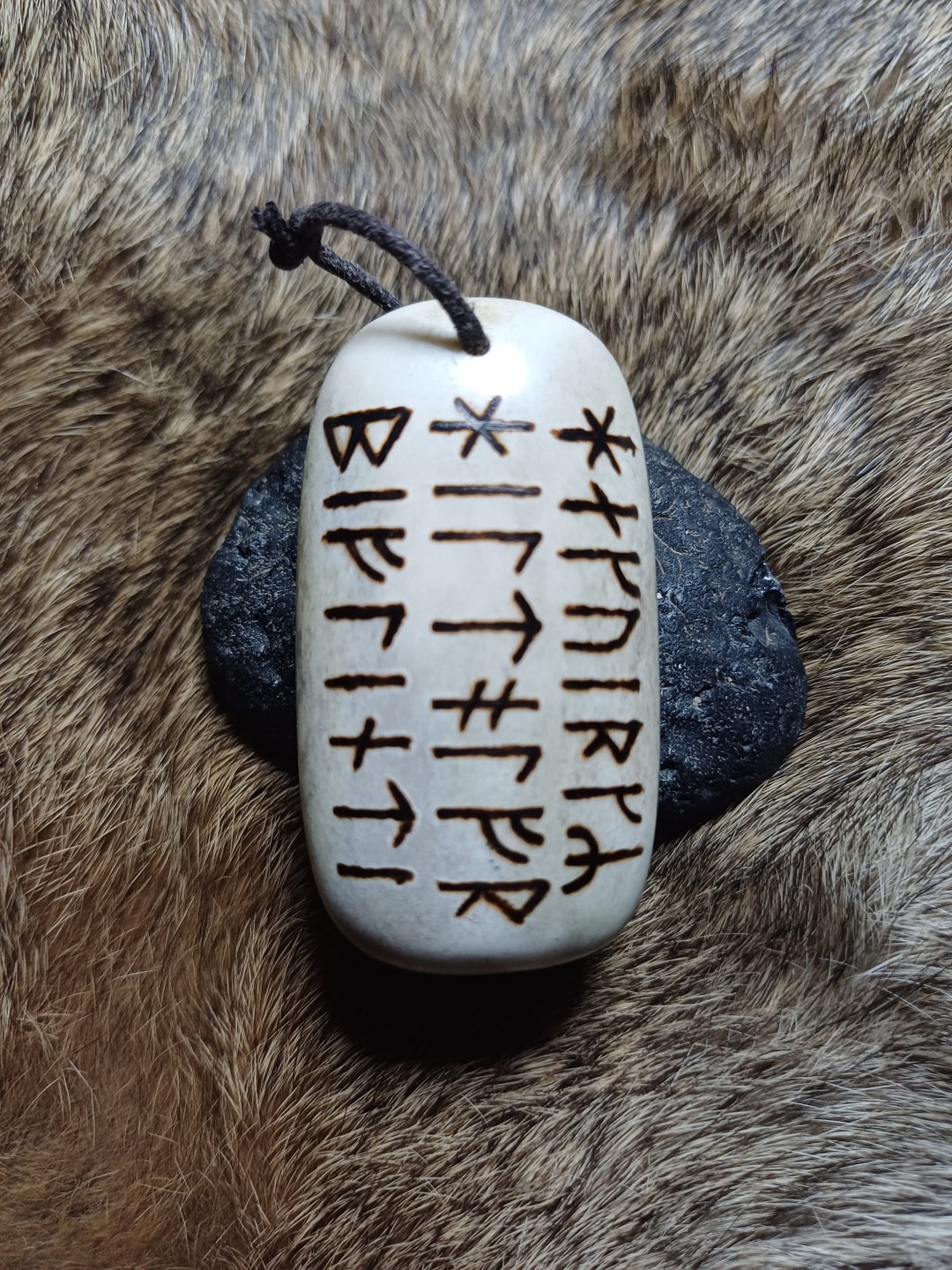 Odin Talisman, Names of Odin, Shed Moose Antler Pyrography, Old Norse ...