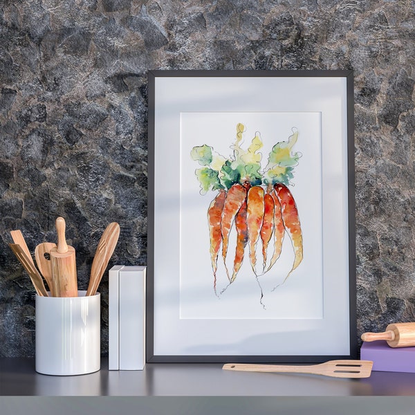 Carrot Watercolor - Etsy