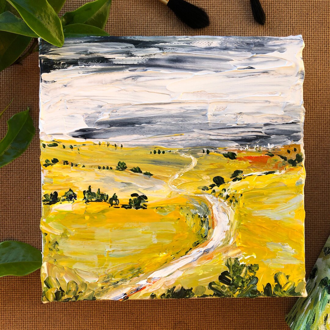Small Acrylic Landscape Painting: Australian Countryside Artwork - Etsy