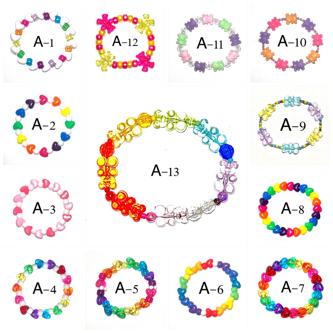 Premade Kandi Bracelets Scenecore, Lovecore, Kidcore, Cutecore, Cutesy ...