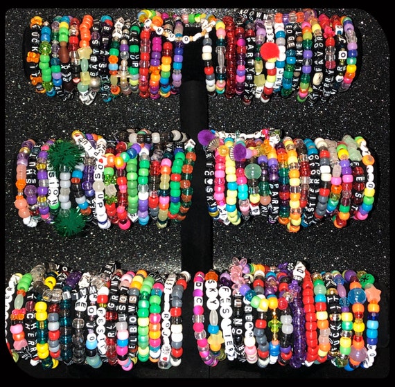 1-100 KANDI BRACELETS Custom or Random Personalized Singles - Etsy