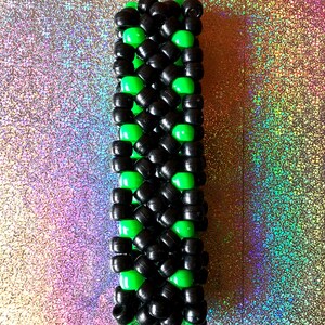 Alien Ooze Kandi Cuff Neon Green Black - Etsy