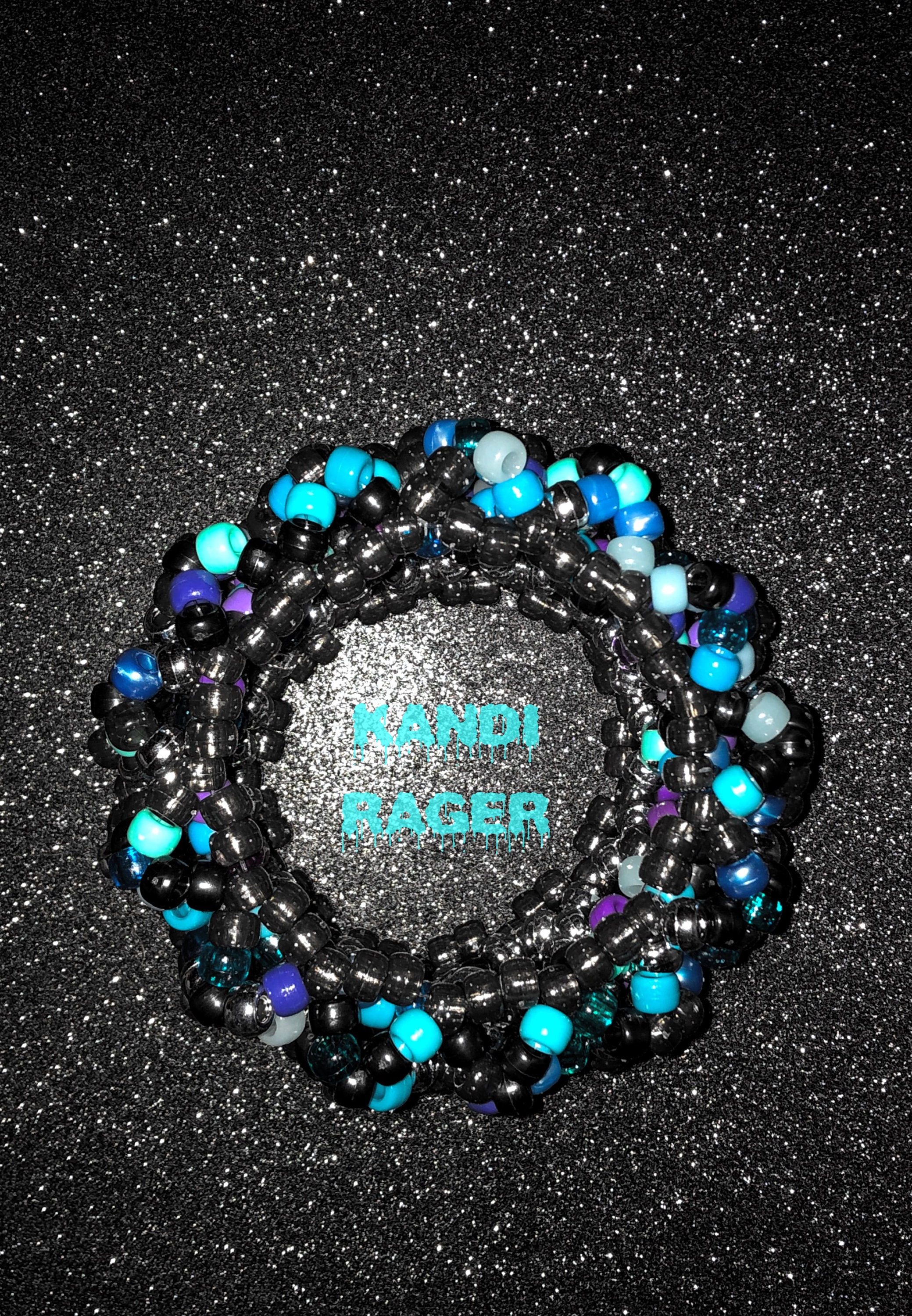 Galaxy 3D Epic Kandi Cuff 2 Beaded Layers Pony Beaded | Etsy