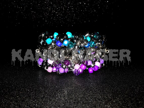 Galaxy 3D Epic Kandi Cuff 2 Beaded Layers Pony Beaded | Etsy