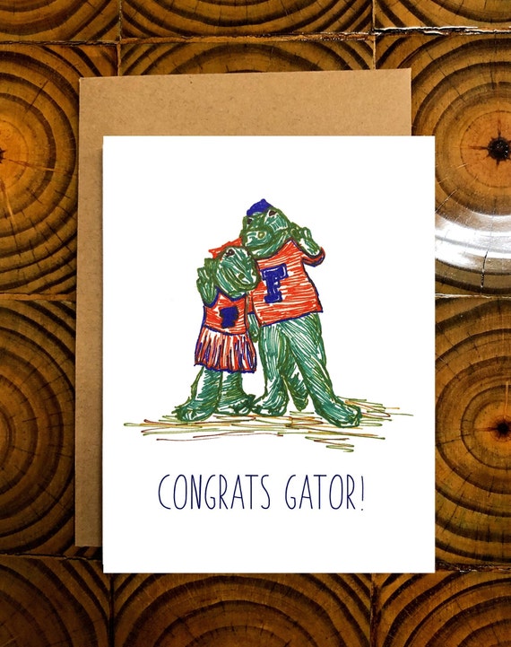 University of Florida Gator Graduation Card | Etsy