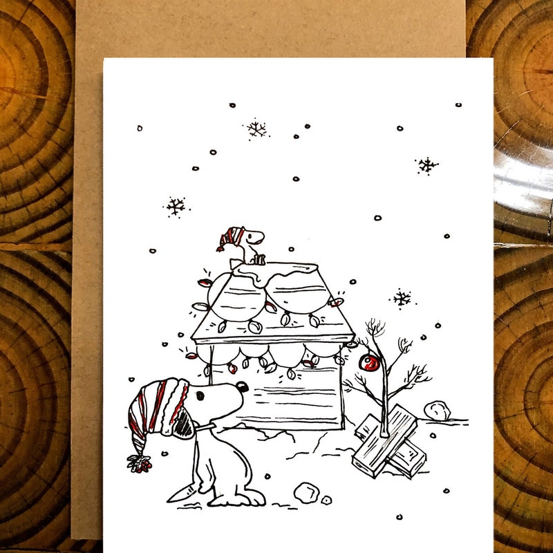 Snoopy Cards - Etsy