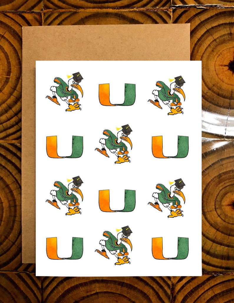 University of Miami Graduation Card - Etsy