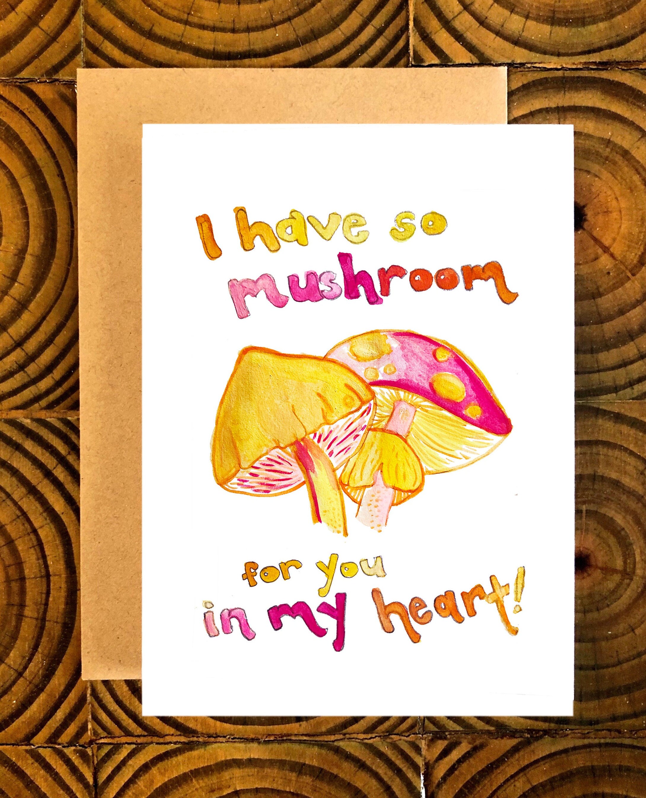 Mushroom Love Card, Valentine's Day Card, Anniversary Card - Etsy